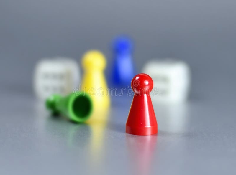 Playing pieces and dice stock photo. Image of white, chance - 68981836