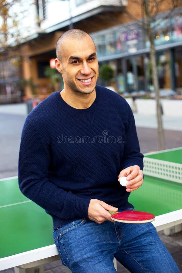Playing ping pong stock image. Image of casual, outdoors - 63611707
