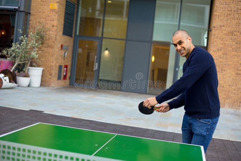Playing ping pong stock image. Image of ball, equipment - 63610915