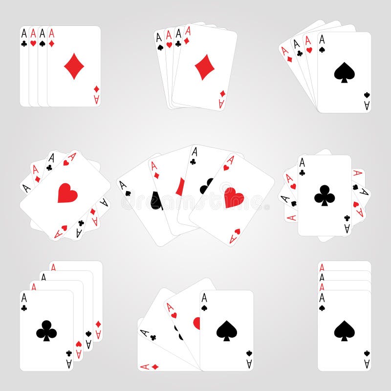 Playing Poker Cards. Vector Illustration Stock Illustration ...