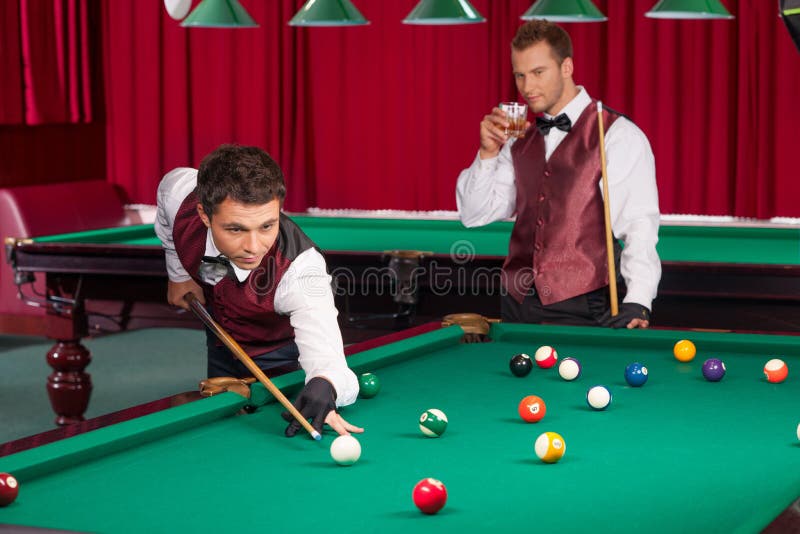 Playing pool. stock photo. Image of games, human, gambling - 33686944