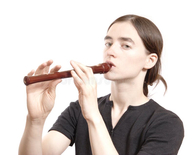 Playing recorder stock photo. Image of human, elegance - 9448088