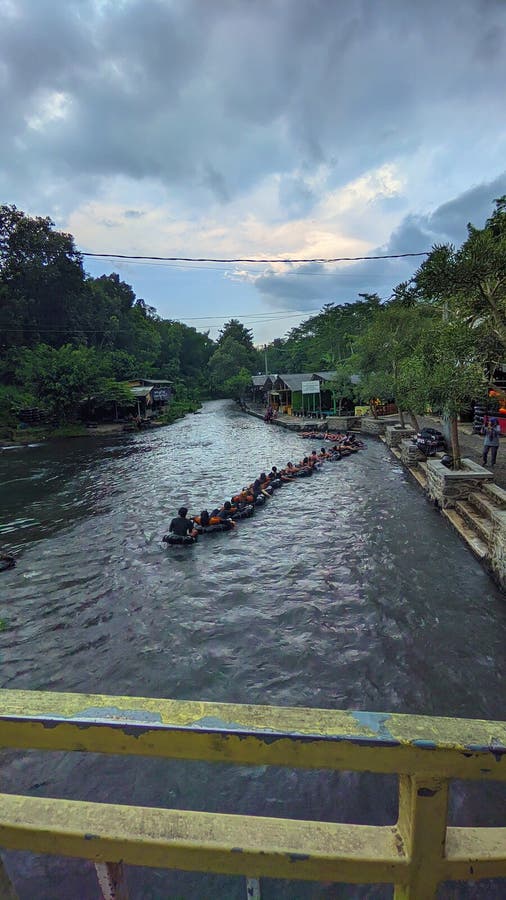 Playing in the River Sumber Maron at Malang Regency Stock Image - Image ...