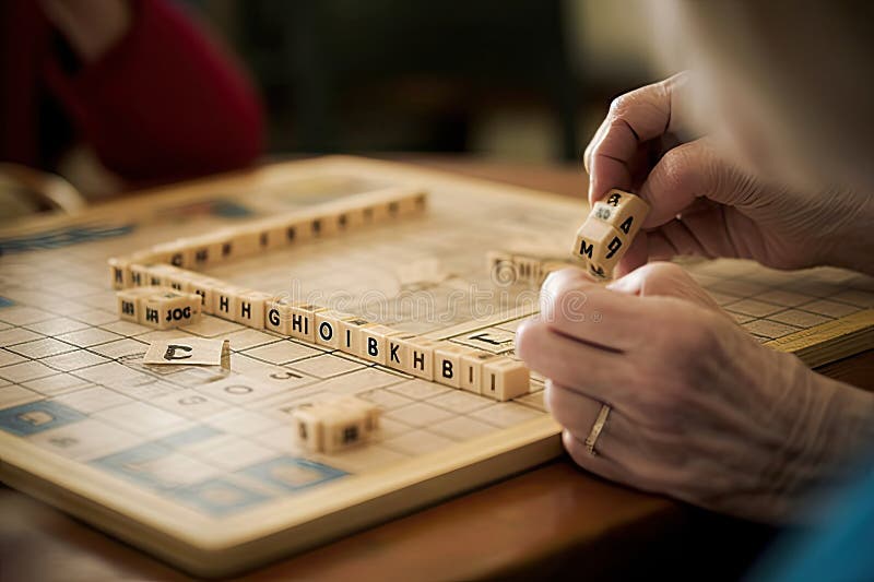 Playing scrabble game stock illustration. Illustration of word - 302248967