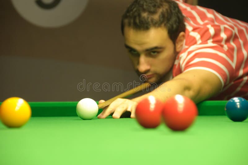 Playing snooker stock image. Image of leisure, young - 12770369