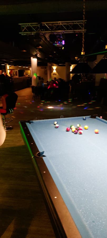 Playing snooker in a bar stock photo. Image of signage - 245464014