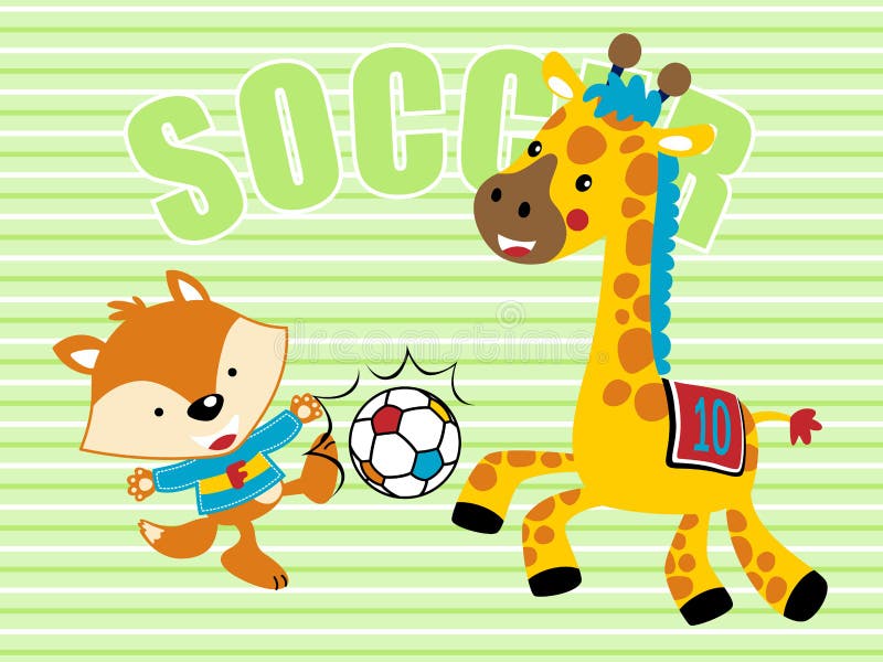 Giraffe Playing Football Stock Illustrations – 30 Giraffe Playing ...