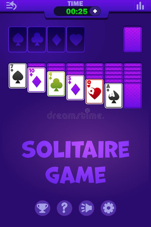 Solitaire Gameplay Screen Stock Illustrations – 4 Solitaire Gameplay ...