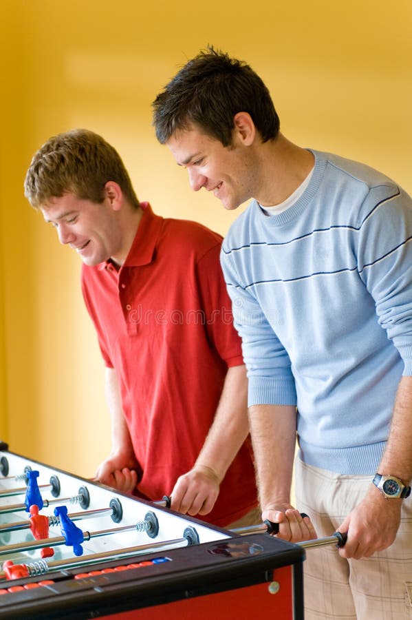 Playing Table Football stock photo. Image of opponents - 6436774