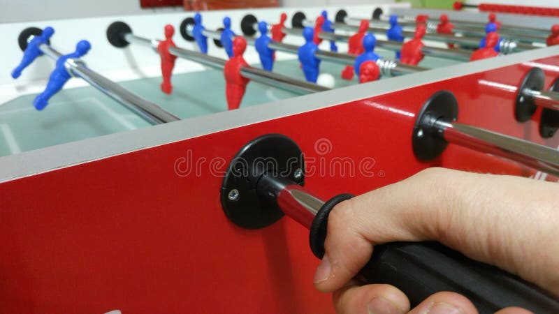 Playing table soccer stock image. Image of light, children - 81234773