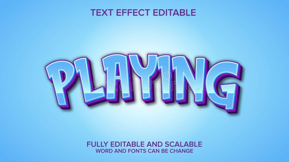 Playing Text Effect Stock Illustrations – 523 Playing Text Effect Stock ...