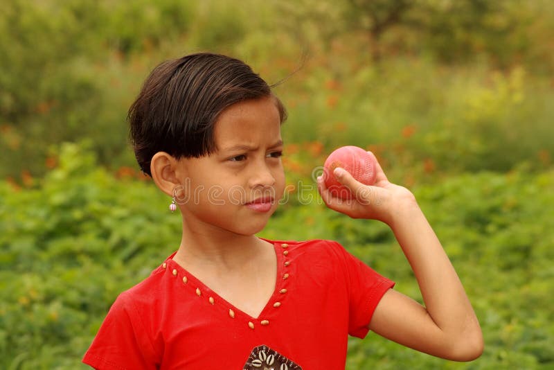 Playing the Throw-ball Game Stock Image - Image of active, girl: 5970199