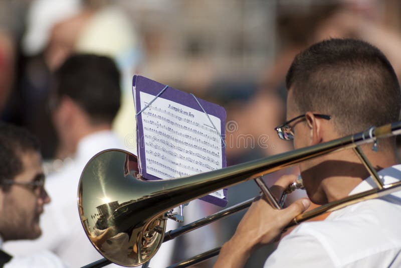 Playing trumpet editorial stock photo. Image of trumpet - 20195438