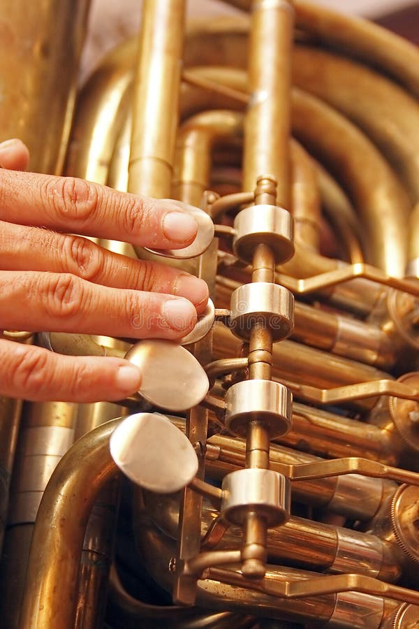 Playing the tuba stock photo. Image of tuba, musician - 2681140