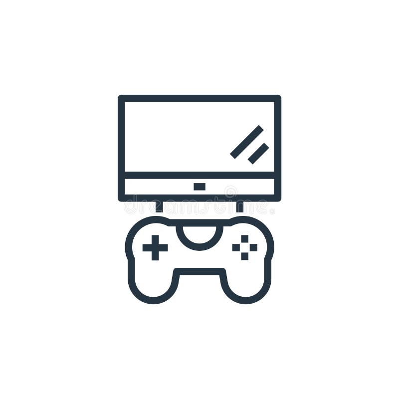 Platformer Video Game Outline Icon. Platform Game Sign Stock Vector ...