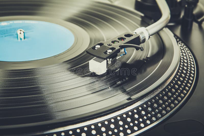 Playing a Vinyl Record on a Turntable Stock Photo - Image of music ...