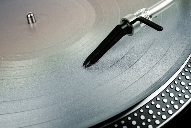 Playing a Vinyl Record on a Turntable Stock Photo - Image of circular ...