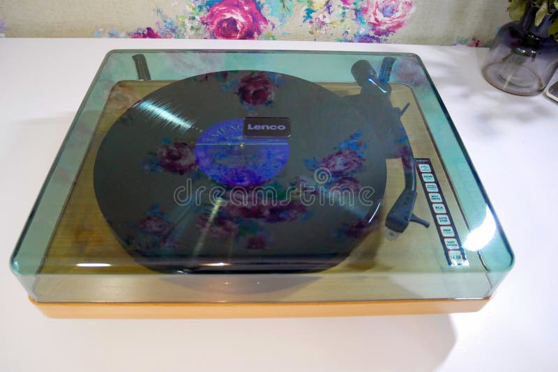 Playing Vinyl Records. Details and Close-up of the Vinyl Player ...