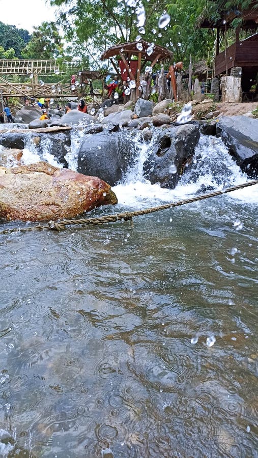 Mini waterfalls stock image. Image of playing, nature - 265972067