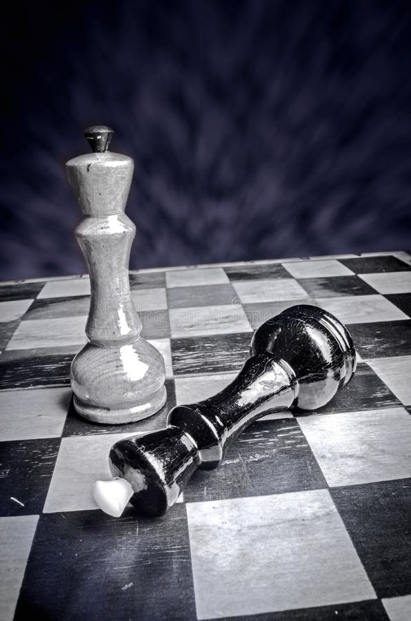 Playing Wooden Chess Pieces Game Over Stock Photo - Image of pieces ...