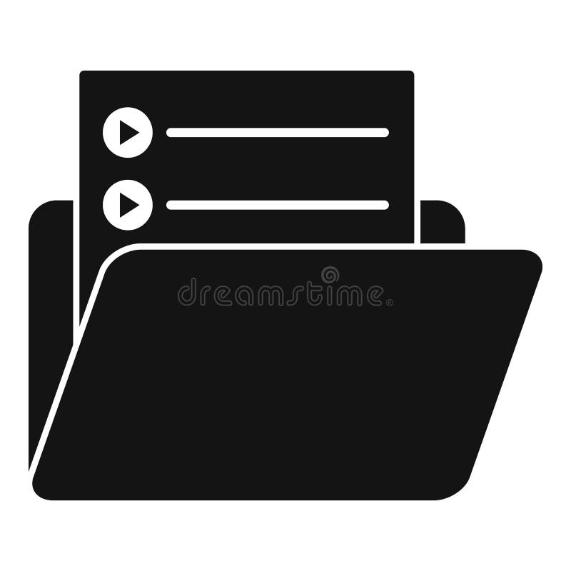 Playlist Folder Icon Simple Vector. Music Play Stock Illustration ...