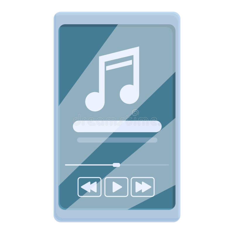 Playlist Audio Music Icon, Cartoon Style Stock Vector - Illustration of ...