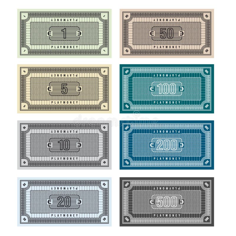 Playmoney stock vector. Illustration of blue, high, arabesque - 14168835