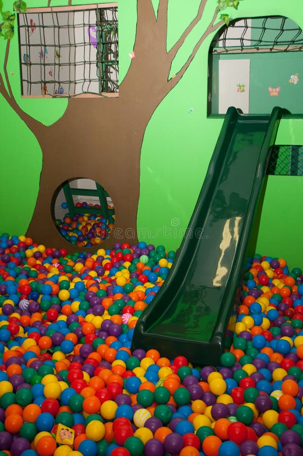 Playroom stock photo. Image of area, kindergarden, slide - 34273448