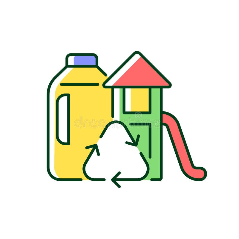 Playsets from Plastic Milk Bottles RGB Color Icon Stock Vector ... Playsets from Plastic Milk Bottles RGB Color Icon Stock Vector ...