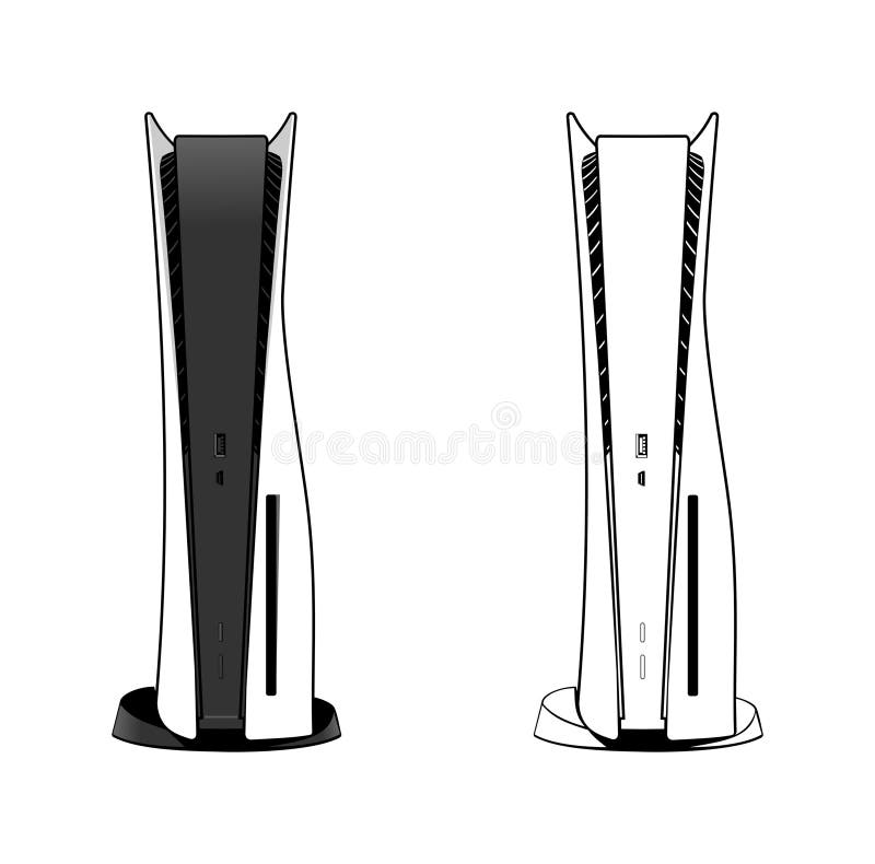 Playstation 5 Game Console Design Illustration Stock Illustration ...