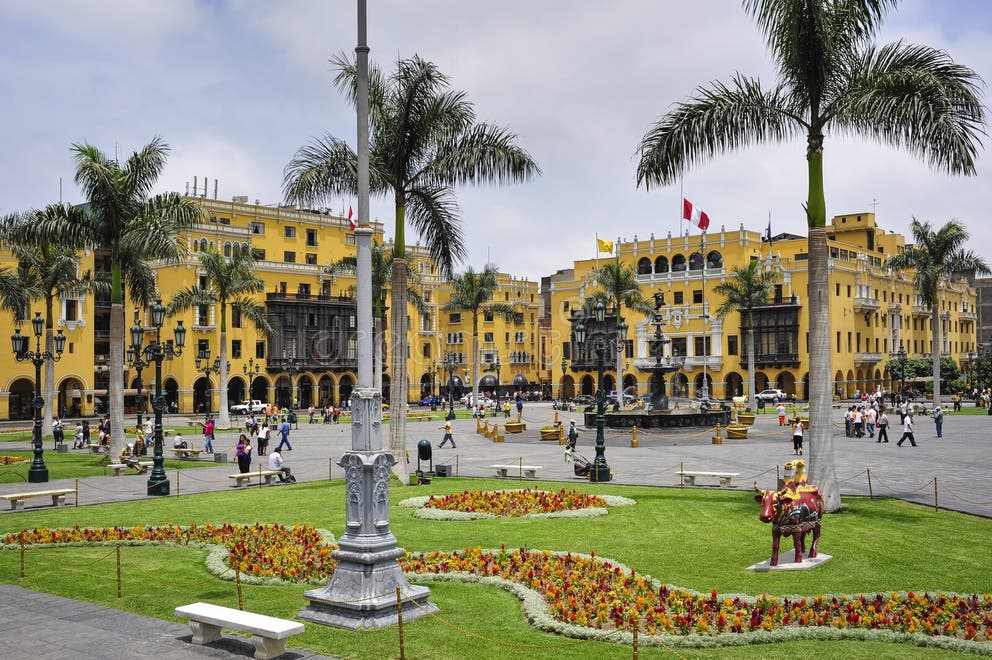 Plaza De Armas in Lima, Peru Editorial Photography - Image of movement ...