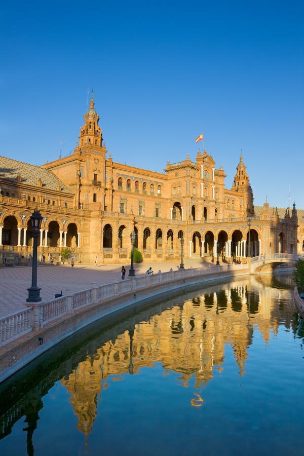 Main Building at Spain Square, Plaza De Espana, in Sevilla Editorial ...