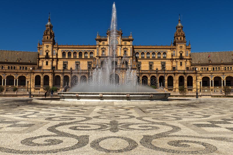 Plaza de Espana stock photo. Image of plaza, seville - 20194288