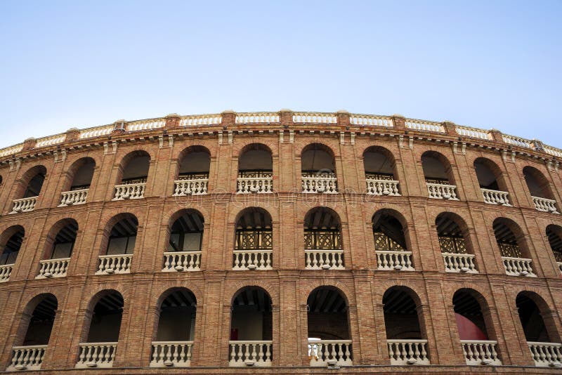 Plaza De Toros Bullring in Valencia, Spain Stock Image - Image of plaza ...