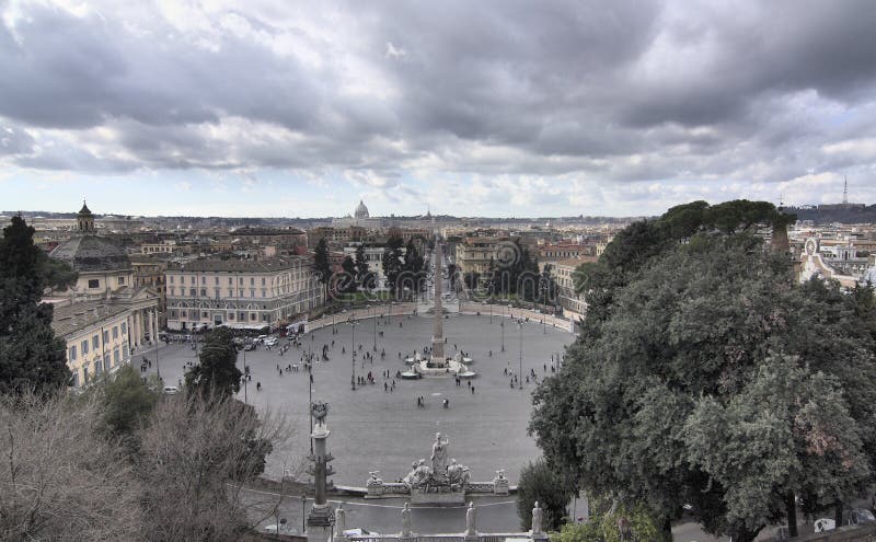 Plaza del popolo foto de archivo. Imagen de plaza, edificio - 6399106