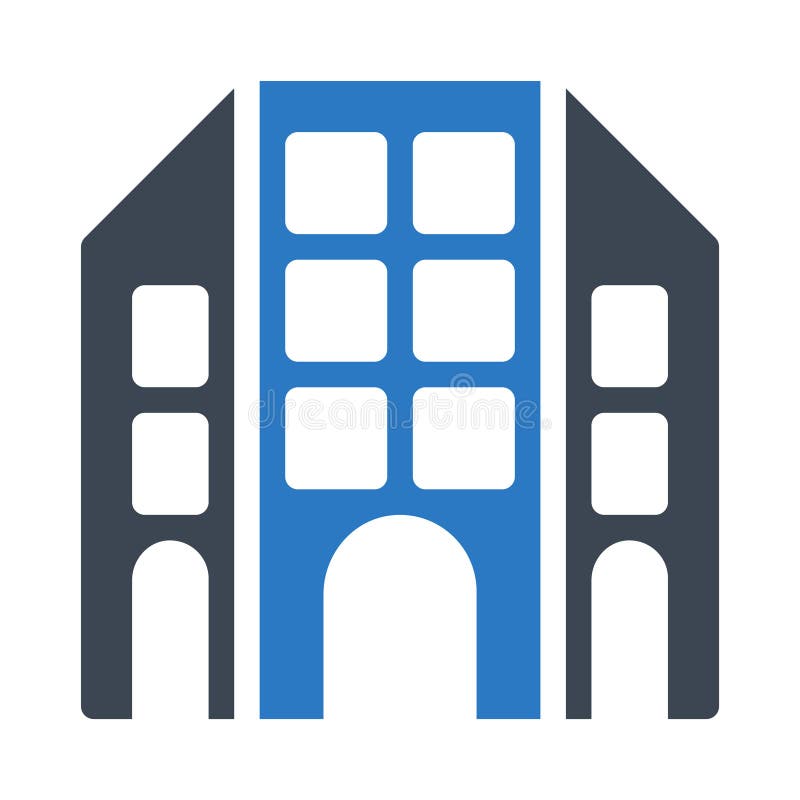 Plaza Vector Glyph Color Icon Stock Vector - Illustration of skyscraper ...