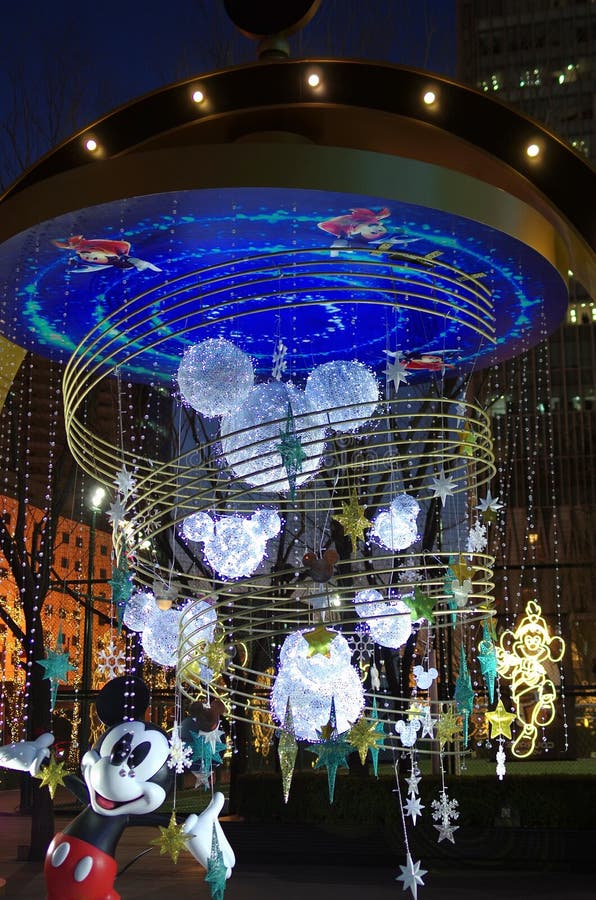 Plaza Lighting in Memory of Mickey Mouse`s 90th Birthday Editorial ...
