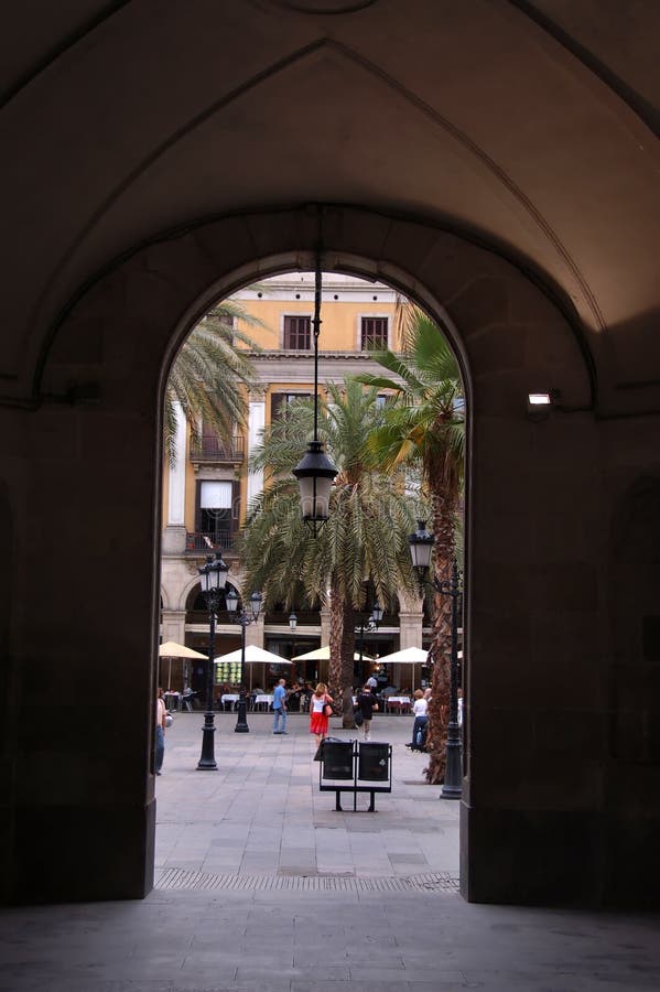 Plaza Reial 2 stock photo. Image of tourist, history, square - 6612992