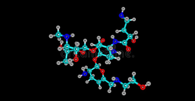Plazomicin Antibiotic Drug Molecule Aminoglycoside Class. Skeletal ...
