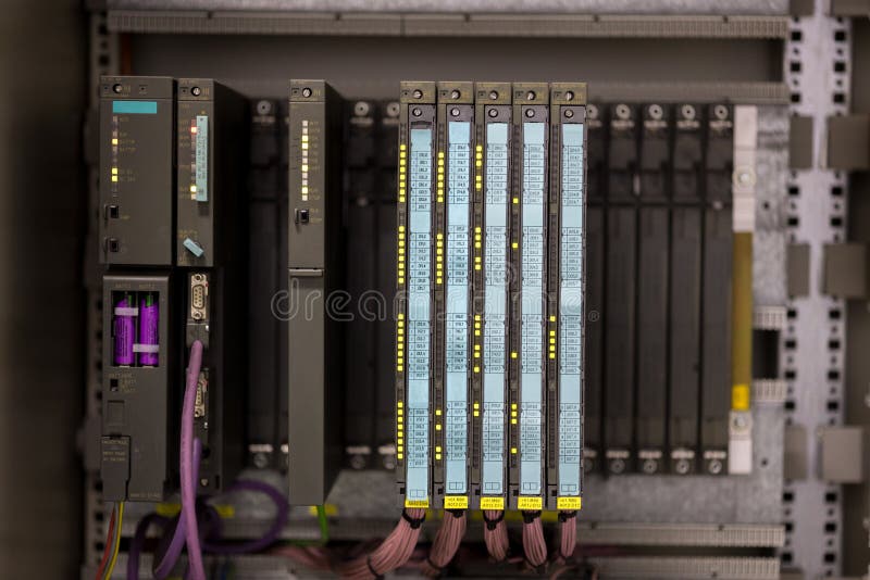 PLC automatic control stock image. Image of industrial - 262458125