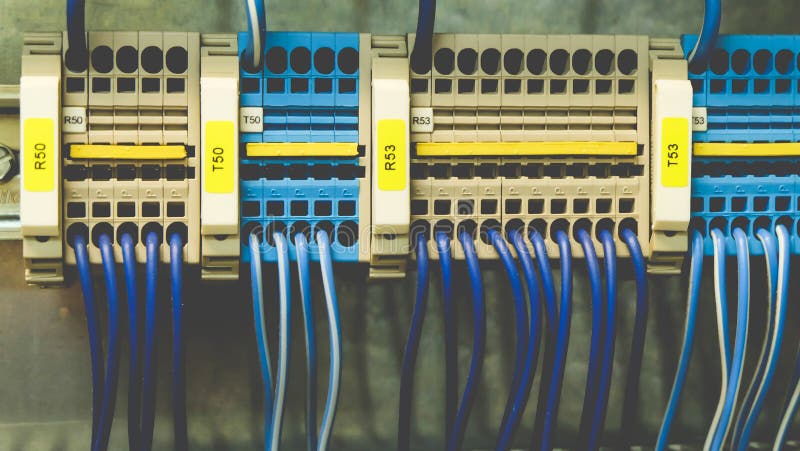 PLC Cabling stock image. Image of cable, cabling, control - 96516789