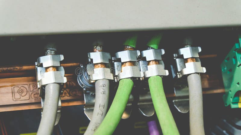 PLC Cabling stock image. Image of connection, network - 96516927