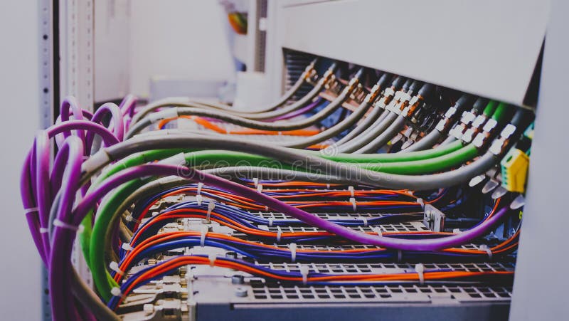 Control panel with wiring stock photo. Image of production - 180386674