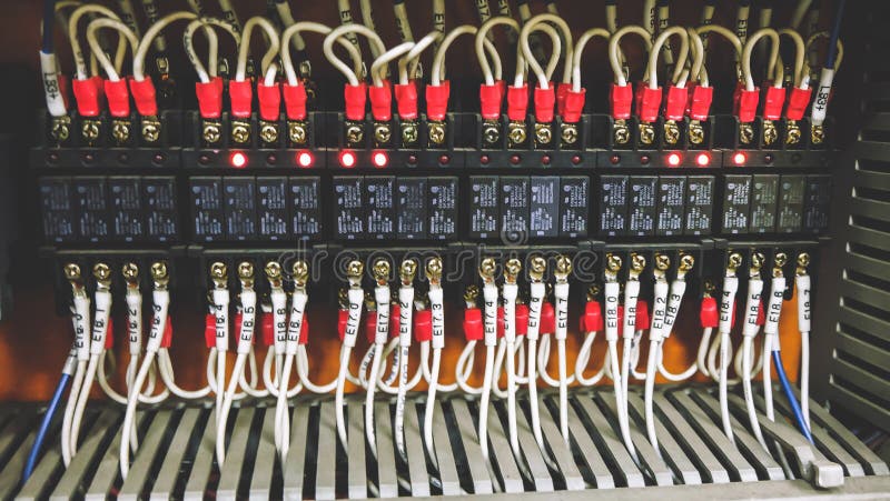 Control panel with wiring stock image. Image of line - 180386763