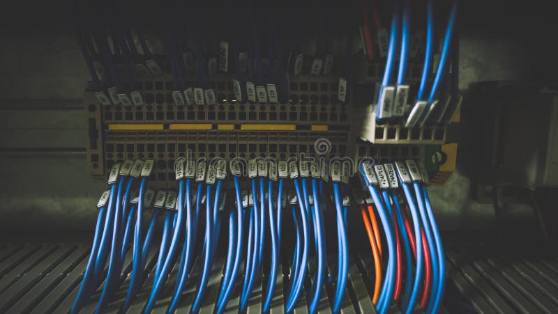 Control panel with wiring stock photo. Image of manufacturing - 180392716