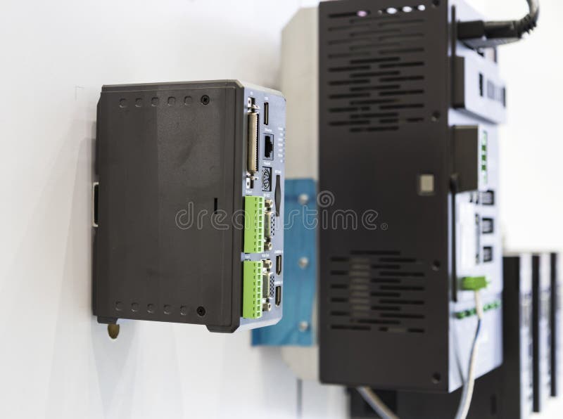 The PLC Controller for Industrial Machine Stock Image - Image of ...