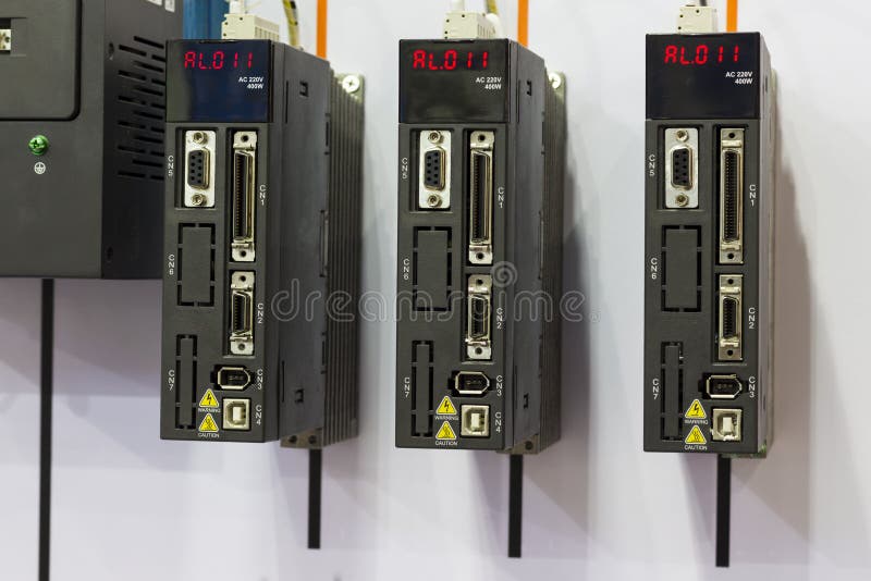 The PLC Controller for Industrial Machine Stock Photo - Image of panel ...