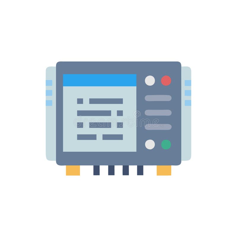 PLC Icon for Automation Systems Stock Illustration - Illustration of ...
