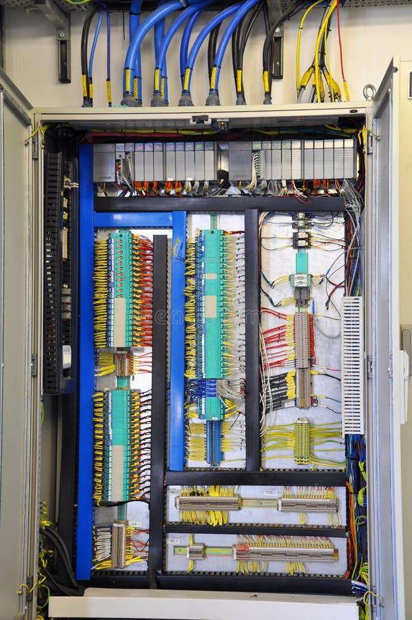 The PLC Industrial Computer at Work Stock Photo - Image of power, chip ...