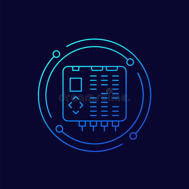 PLC Line Icon, Programmable Logic Controller Stock Vector ... PLC Line Icon, Programmable Logic Controller Stock Vector ...